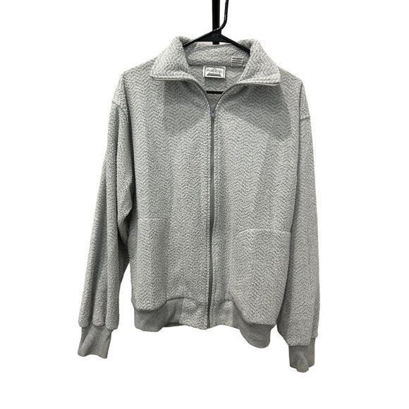 Pyramid | Jackets & Coats | Pyramid Gray Fleece Zip Up Jacket Sz M ...